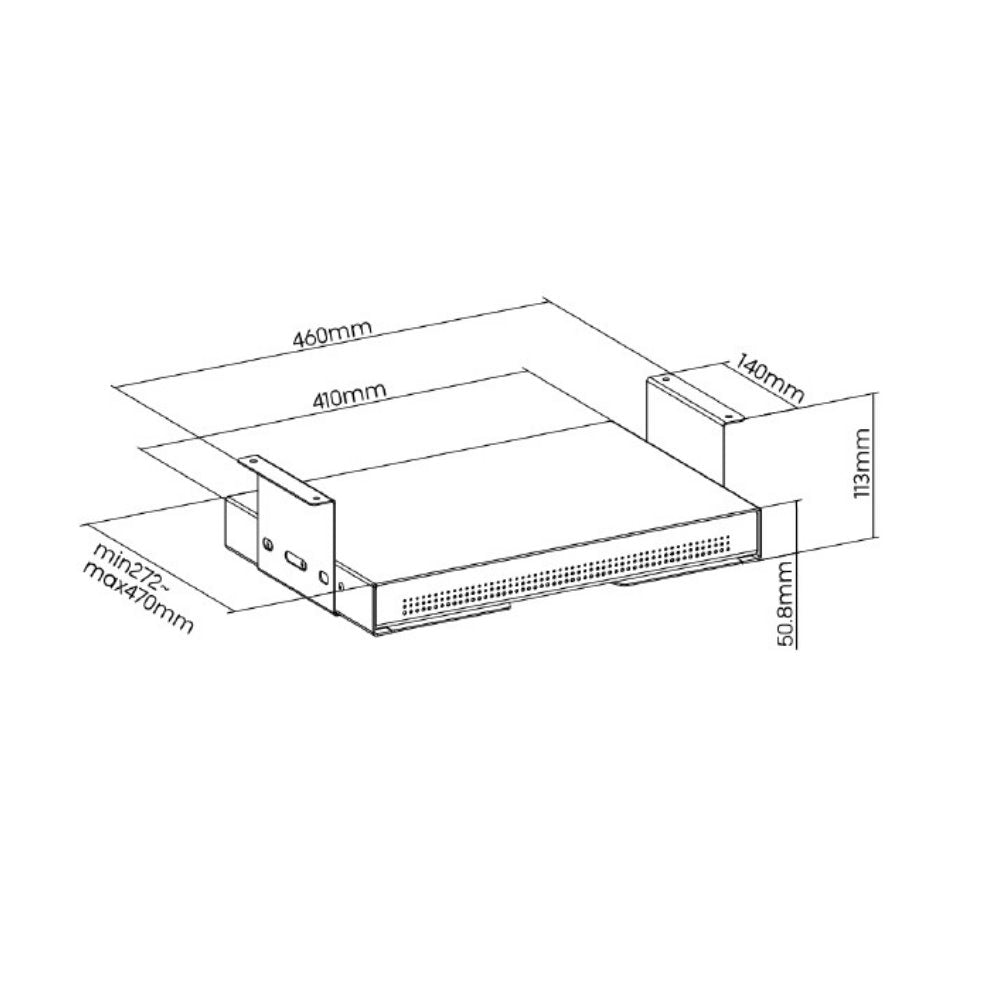 Slimline Under Desk Pull Out Drawer Storage with Laptop Tablet Shelf f ...