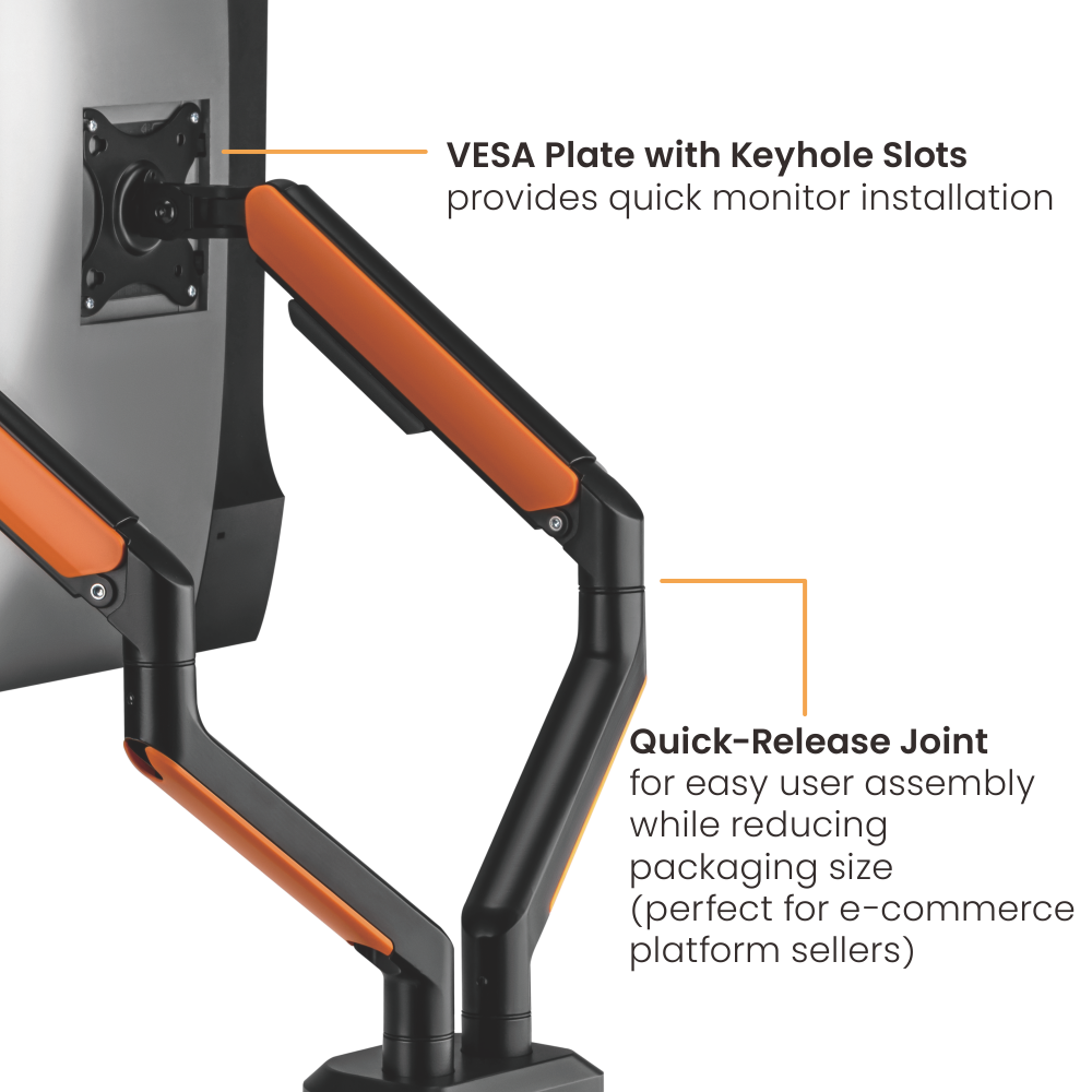 Dual RGB Lighting Gaming Monitor Arm Stand Desk Mount – Ergox Australia