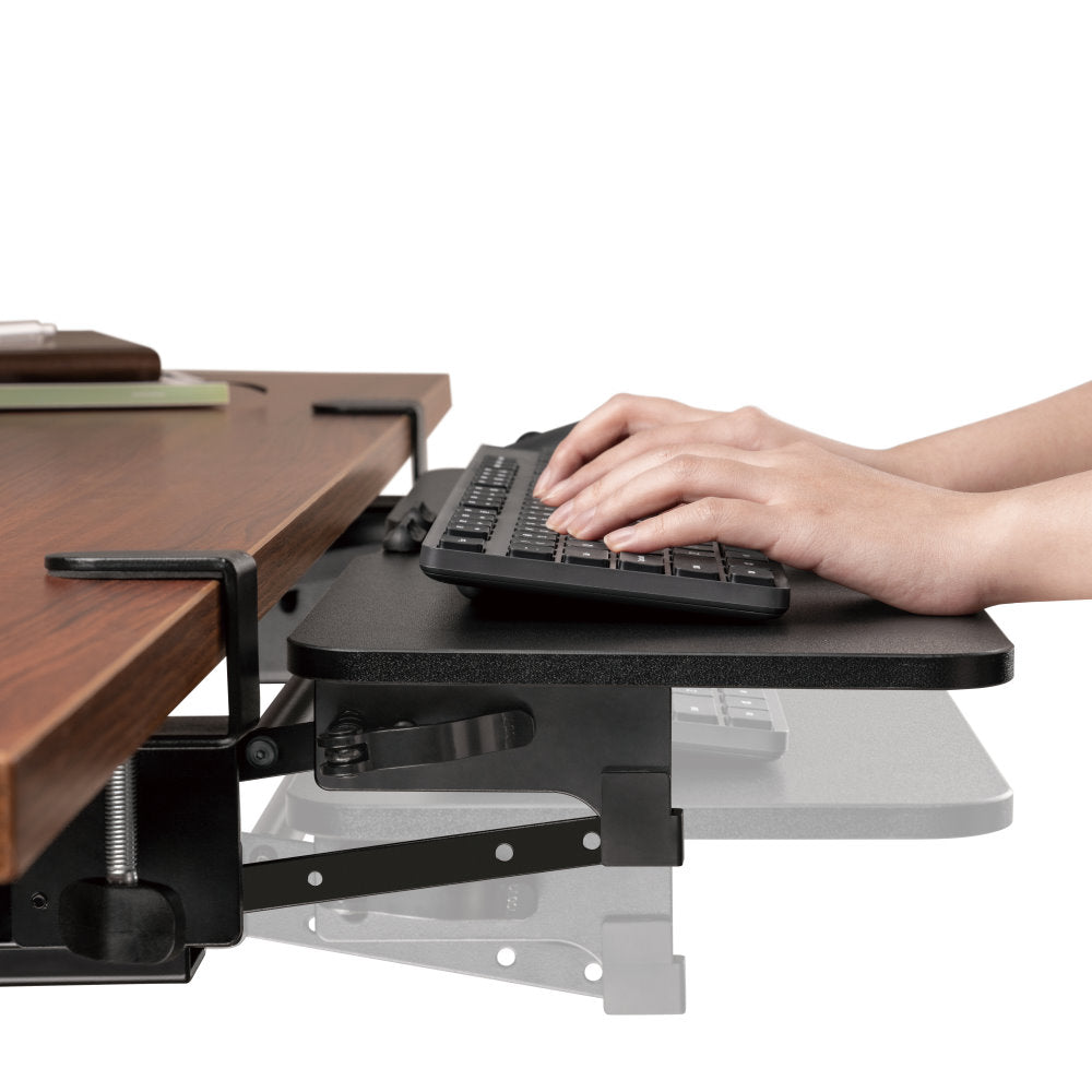Under Desk Height Adjustable Clamp on Keyboard Tray – Ergox Australia