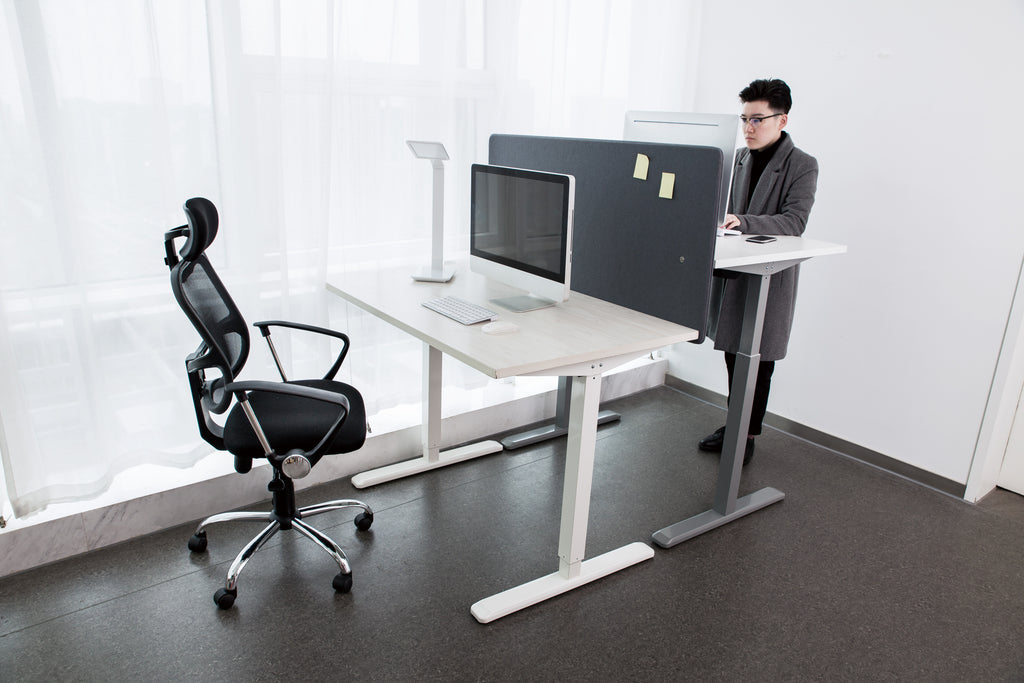 Standing Desk Sit Stand Table Riser Height Adjustable Motorised Electr ...